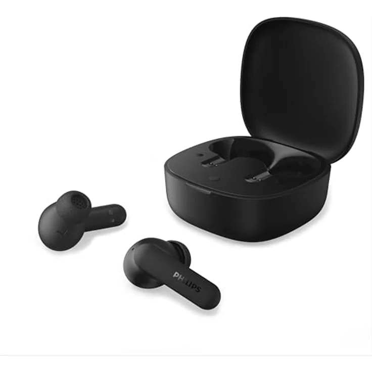 Philips True-Wireless-Ohrhörer TAT2100BK, Bluetooth 6.0, 36 Stunden ...