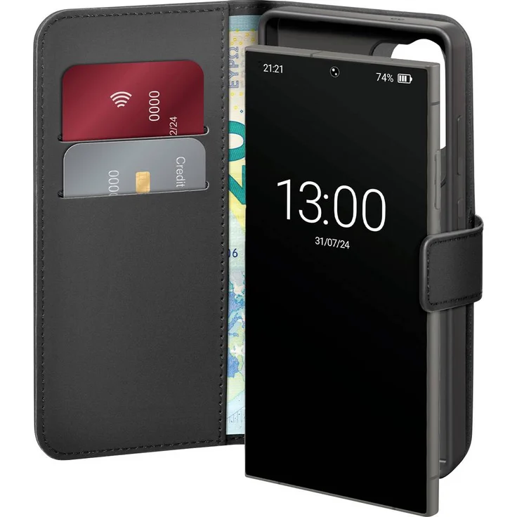 sbs mobile Wallet Stand Case für Samsung Galaxy S25 Ultra, schwarz ...