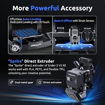 Creality Ender 3 V3 KE 3D-Drucker, schnell und intelligent, mit Druckgeschwindigkeit 500 mm/s ...