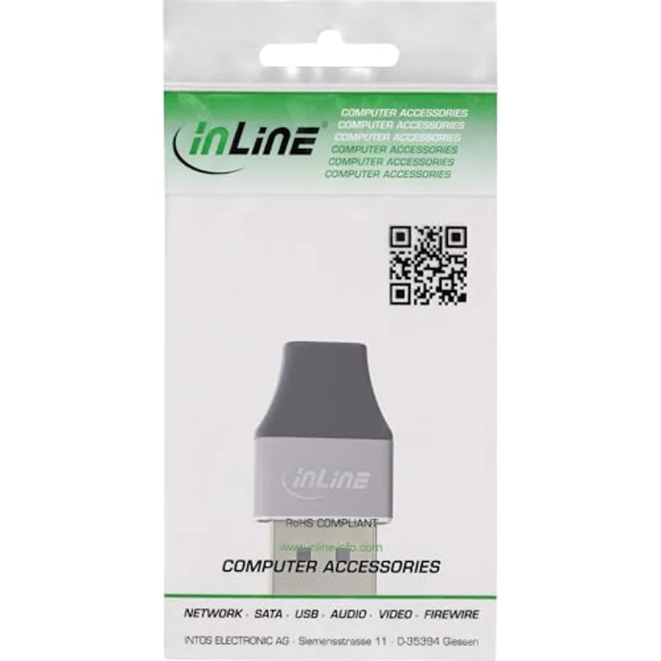 InLine DisplayPort 1.4 Adapter, DP Stecker auf Mini DP Buchse, 8K ...
