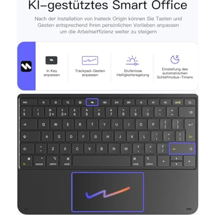Inateck Magic Magnetische Tastatur Hülle für iPad Pro 13 (2025/2024, M5 ...