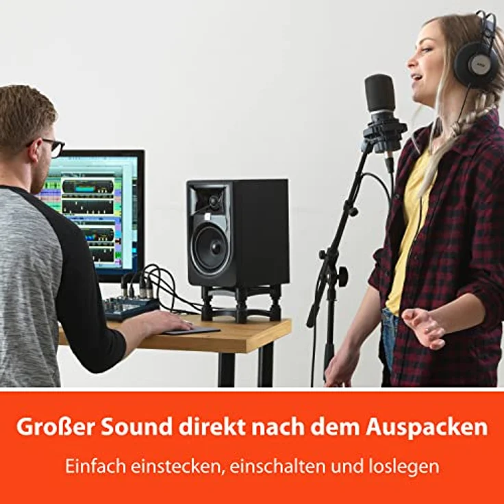 JBL 306P MKII, Studio-Monitor mit neutraler Frequenzwiedergabe, XLR/1/4 ...