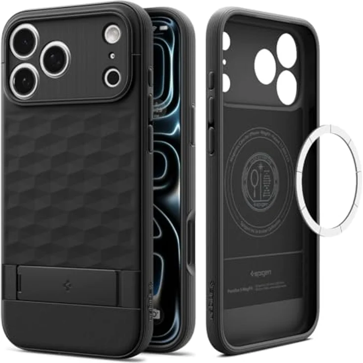 Spigen iPhone 17 Pro Hülle Parallax S MagFit Case, 3D-Rückenmuster ...