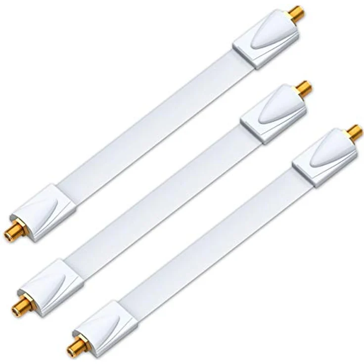 deleyCON Fensterdurchführungen SAT Kabel 3x 17cm flexibel, 26cm Länge ...
