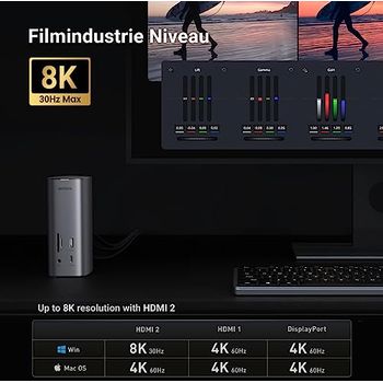 UGREEN Revodok Pro 312 Displaylink Docking Station Triple Display für ...