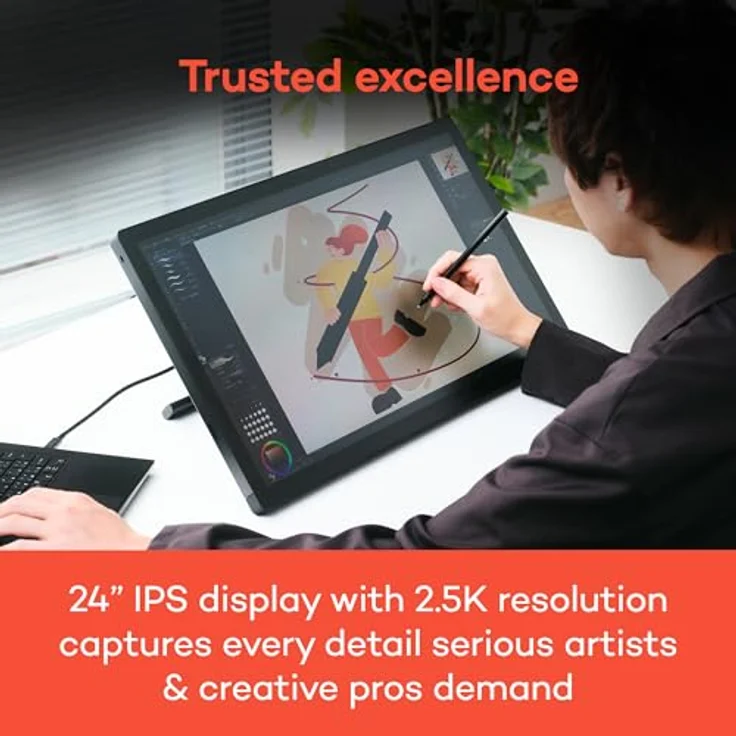 Wacom Cintiq 24 pen DTK246, Grafiktablett mit 23,8 Zoll LCD-Display ...