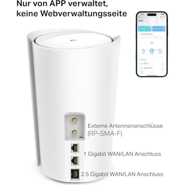 TP-Link Deco X3000-5G, LTE WLAN Router mit 5G SIM, 2,5-Gbit/s-Port, 2x ...