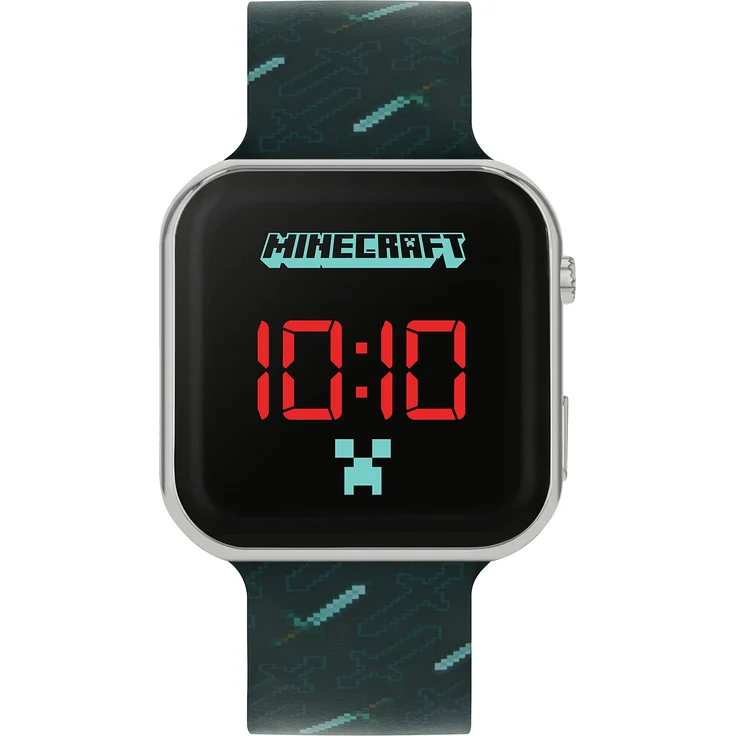 Disney Minecraft LED Watch, digitale Smartwatch mit blauem Display und ...
