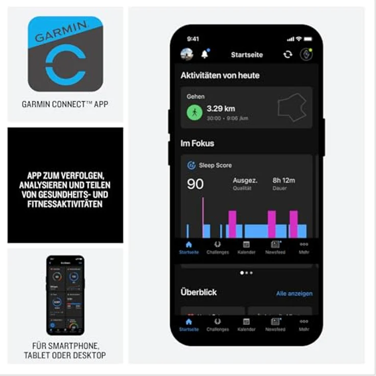 Garmin Forerunner 70, Smarte GPS-Laufuhr mit 1,2 Zoll AMOLED ...