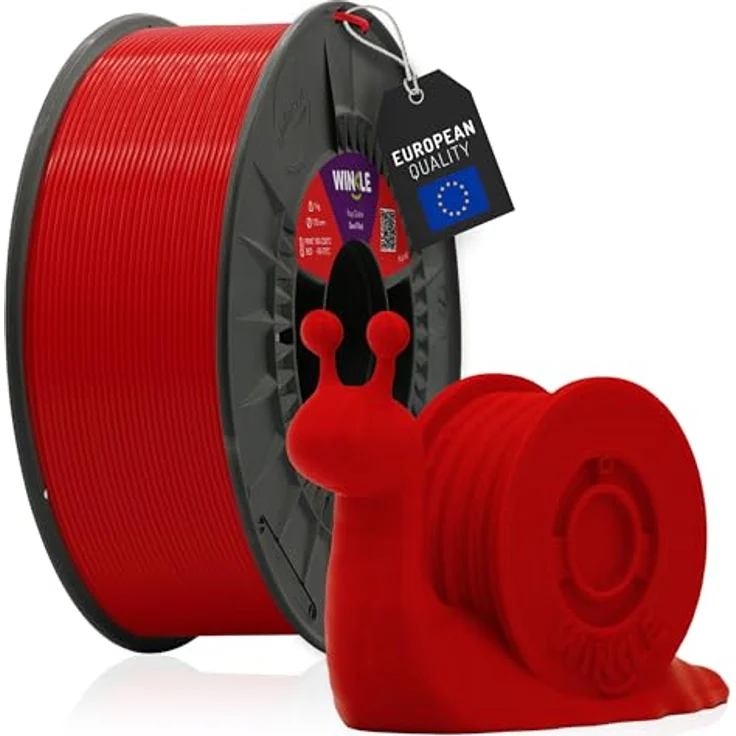 WINKLE PLA HD Filament 1.75mm Teufel Rot, 1kg Spule, biologisch ...