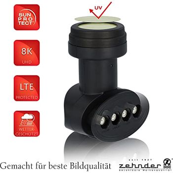 Zehnder Quattro LNB für Multischalter mit Sun Protect UV Schutz und ...