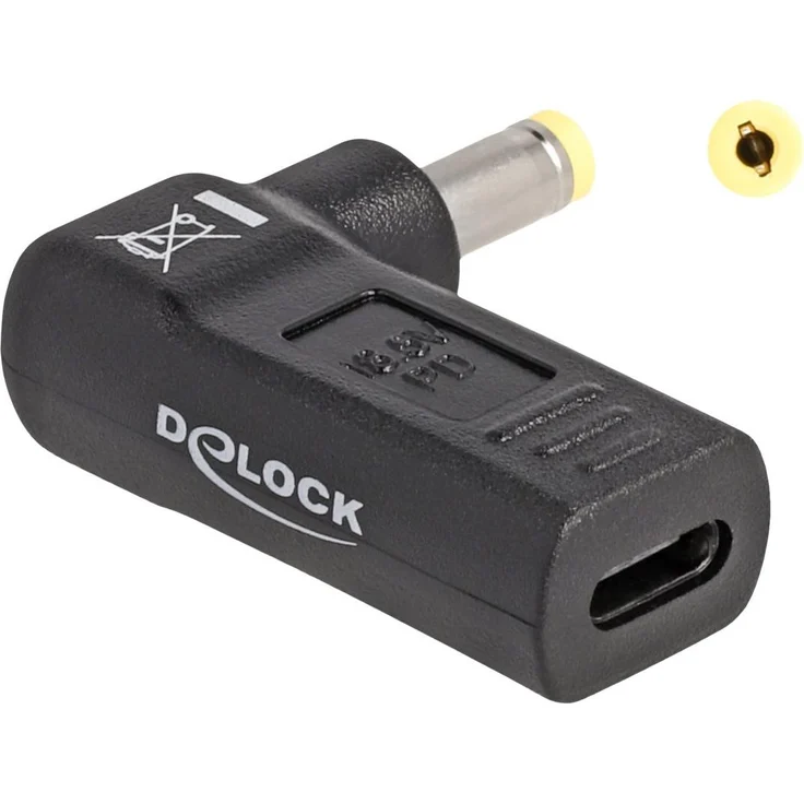 Delock Adapter Notebook Ladekabel USB Type-C Buchse zu HP, 90° Winkel ...