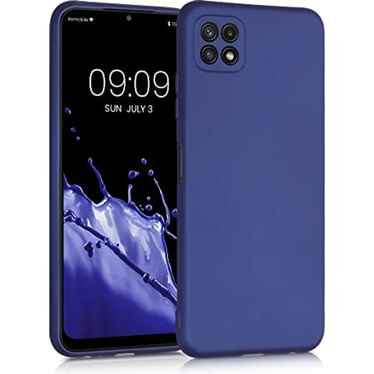 kwmobile Handyhülle für Samsung Galaxy A22 5G, Silikon Case metallisch ...