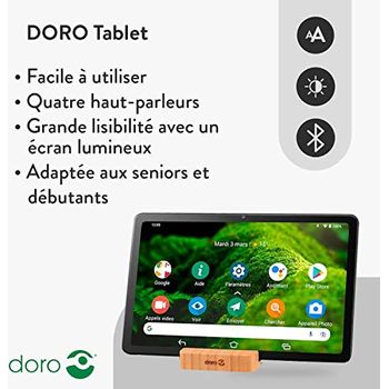 Doro Tablet, 10,4-Zoll-Display, Full HD Touchscreen, Seniorentablet mit 4 Lautsprechern ...
