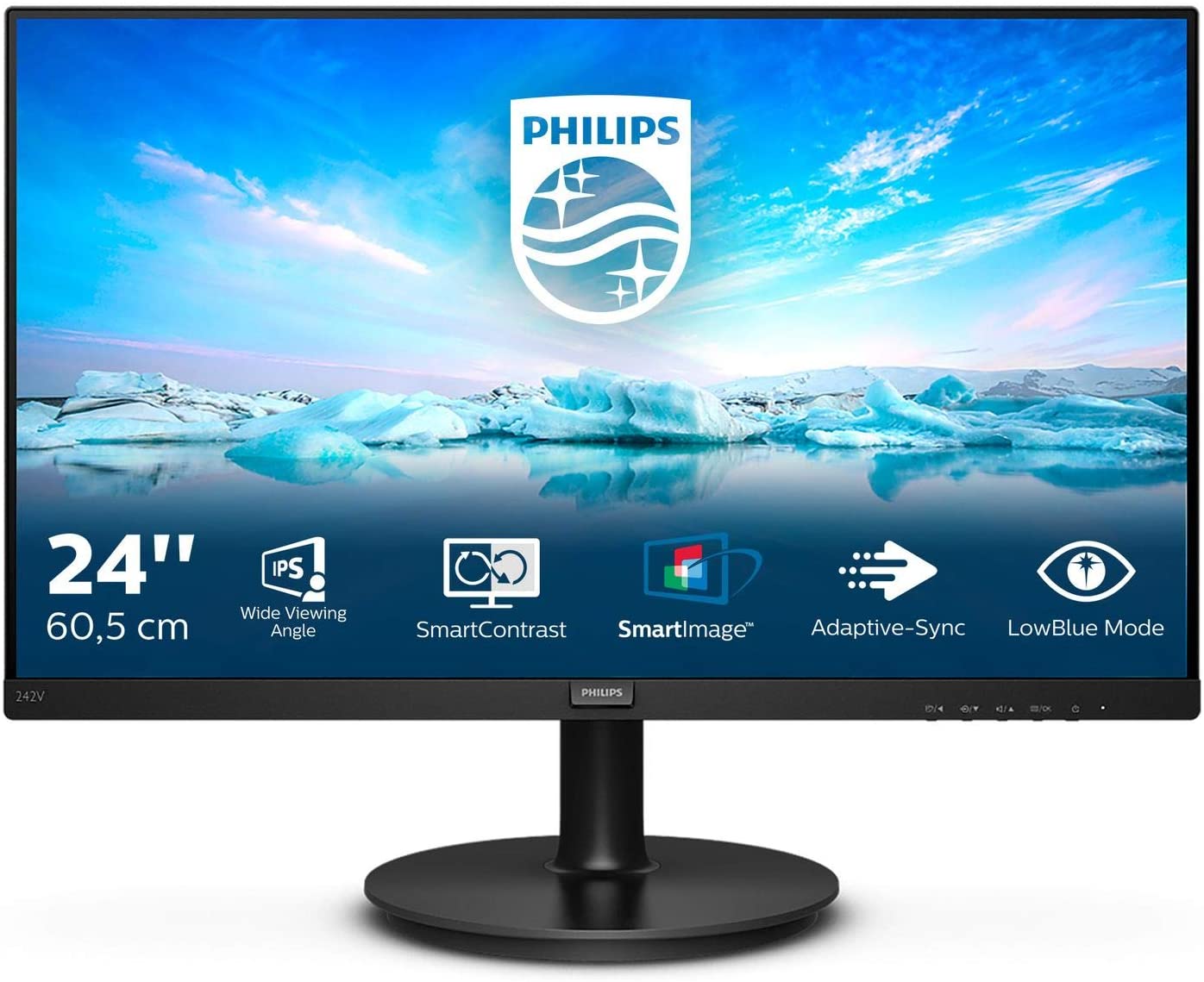 Philips 242V8A 60 cm (23,8 Zoll) Monitor (HDMI, DisplayPort, 4 ms ...