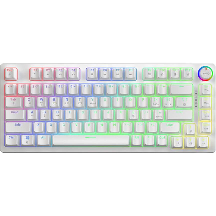 Savio Phenix White Gat Yellow, Kabellose mechanische Tastatur mit N-Key ...