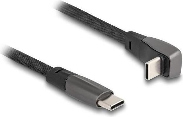 Delock USB 2.0 Kabel USB Type-C Stecker gewinkelt, 14cm, schwarz, 60W ...