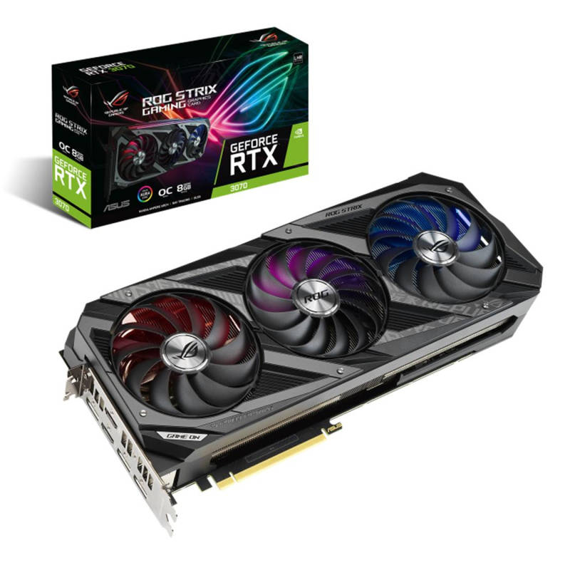 ASUS ROG Strix GeForce RTX 3070 TI 8GB OC Edition Gaming Grafikkarte ...