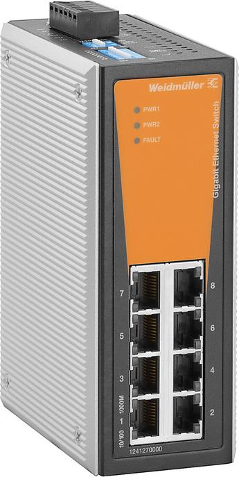 Weidmüller Netzwerk-Switch IE-SW-VL08-8GT (8 Ports), Netzwerk Switch ...