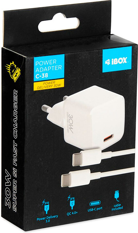 iBox C-38 Pd30w + Usb C Cable Usb-c-ladegerät, 30 Watt, PD 3.0, QC 3.0 ...