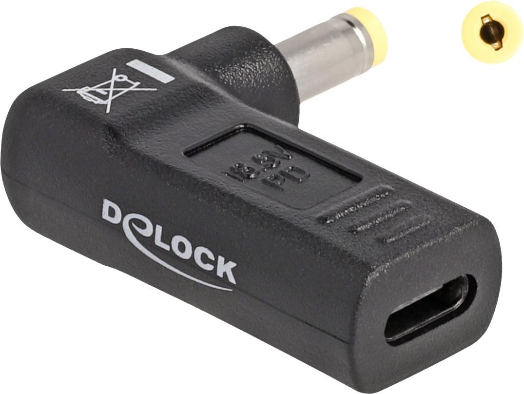 Delock Adapter Notebook Ladekabel USB Type-C Buchse zu HP, 90° Winkel ...