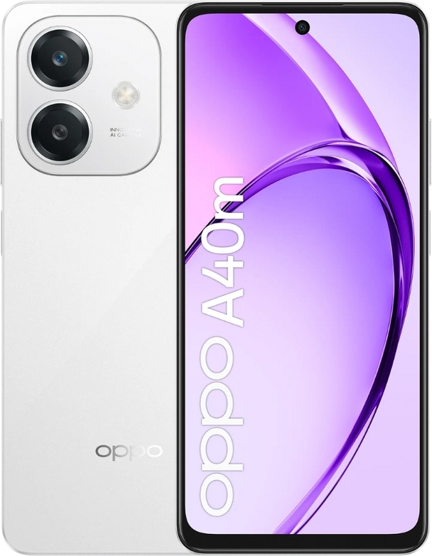OPPO A40M 8 + 256 Gb Starl White Tim, Smartphone mit 6,67 Zoll Display ...