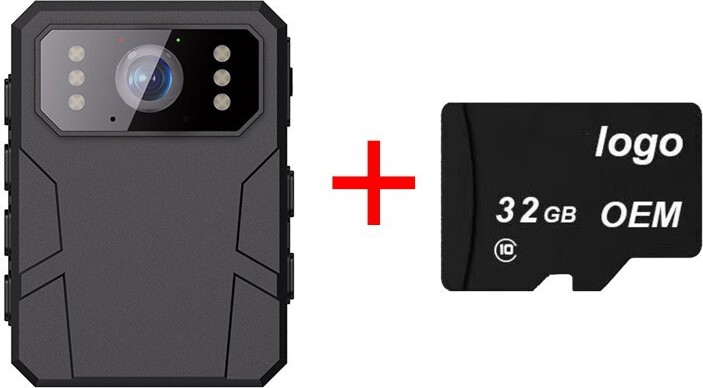 INF 4K HD Körperkamera mit Clip, 32G Speicher, wiederaufladbarer Akku ...
