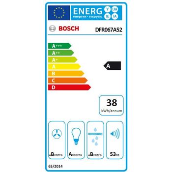 Bosch Serie 4 DFR067A52, Flachschirmhaube, Breite 60 cm, Abluft und ...