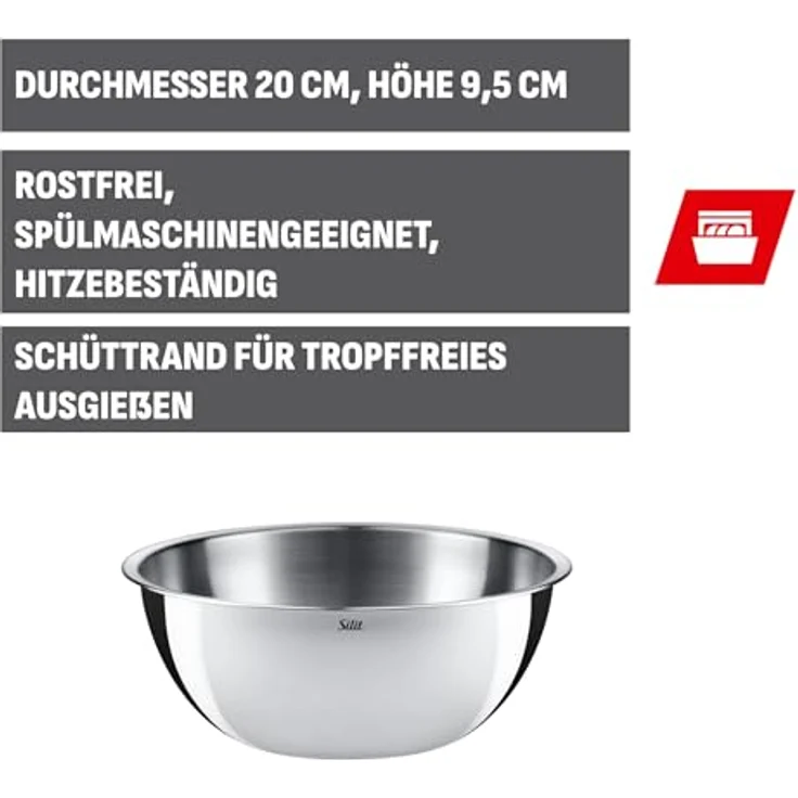 Silit Küchenschüssel Ø 16 cm Edelstahl rostfrei 18-10 ...