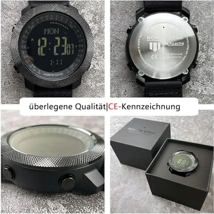 DIDITIME Apache Herren Sportuhr, digitale Armbanduhr mit EL Backlight ...