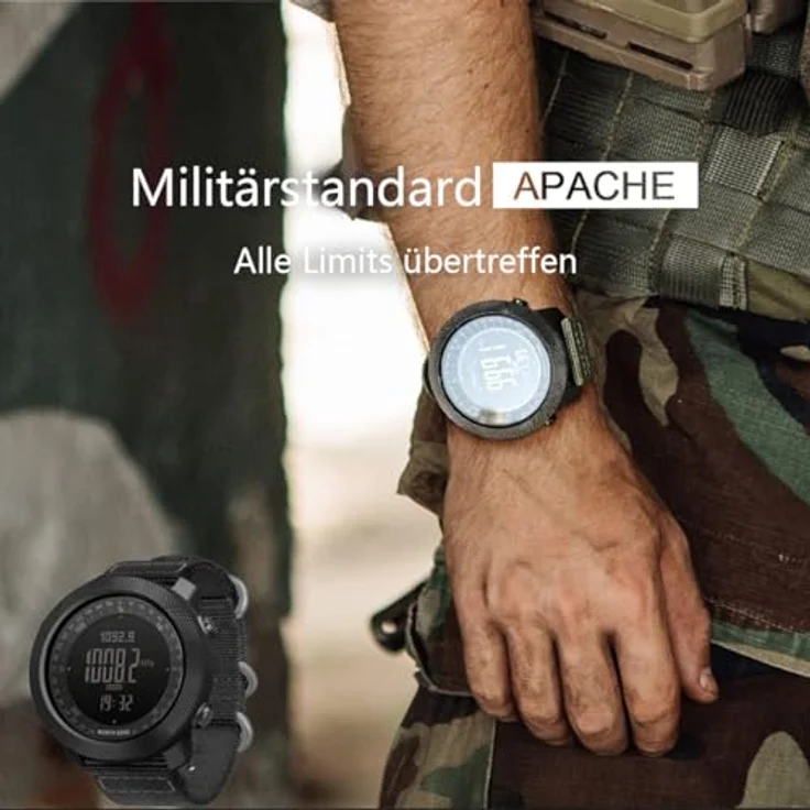 DIDITIME Apache Herren Sportuhr, digitale Armbanduhr mit EL Backlight ...