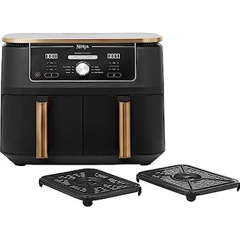 Ninja Foodi MAX AF400EUCP 2-Zonen Heißluftfritteuse, Airfryer, 9.5L, 2 ...