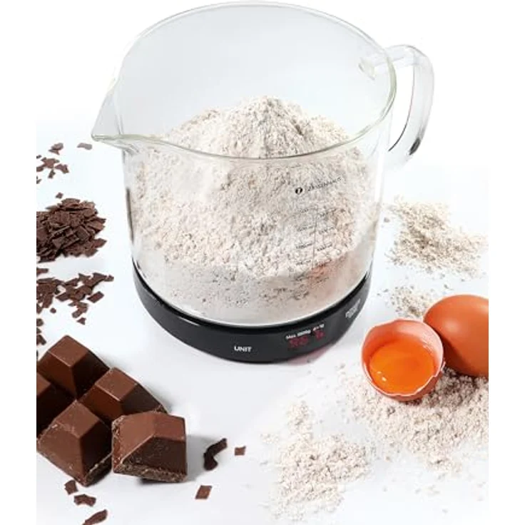 Zassenhaus BAKE Digitale Küchenwaage schwarz, mit Messbecher aus ...