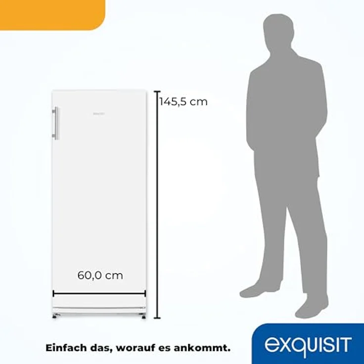 exquisit Getränkekühlschrank GKS29-V-H-280E weiss, 145,5 cm hoch, 60 cm ...