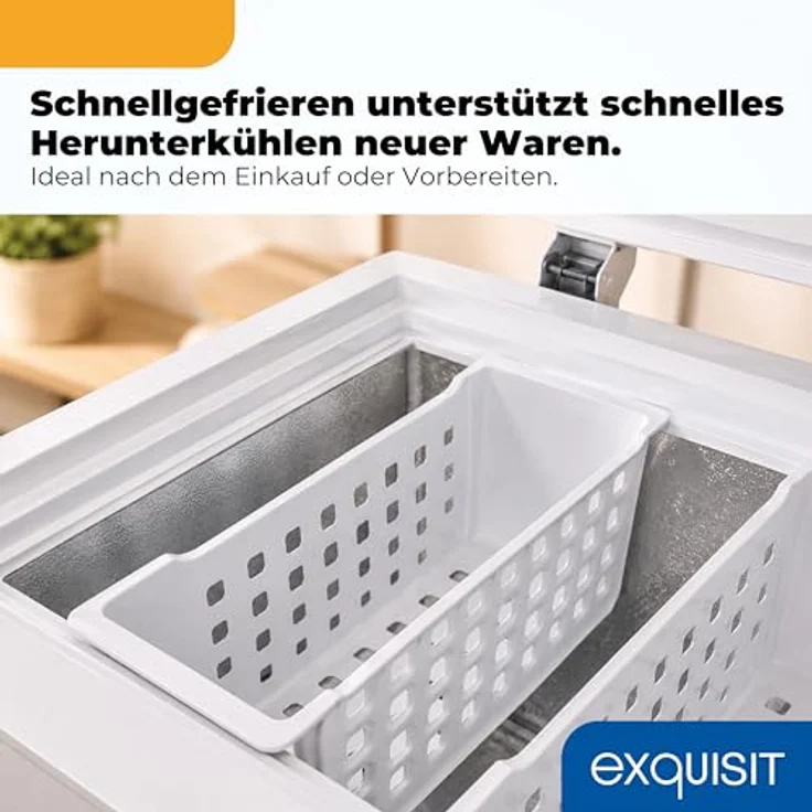 Exquisit GT5200-HE-041C, Gefriertruhe mit 198 l Nutzinhalt, 13 kg/24h ...