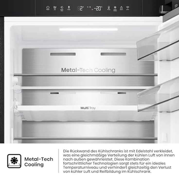 HISENSE RB3K330SAFC Kühlgefrierkombination, 330 l, 1856 mm hoch ...