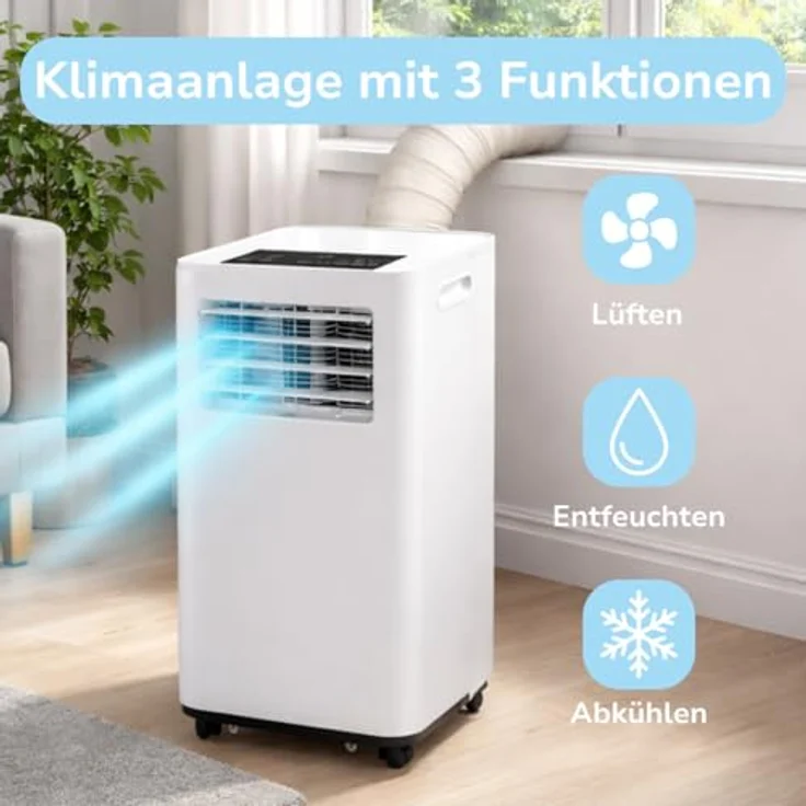 Lifetime Air 9000 BTU Mobile Klimaanlage, 3-in-1 Klimagerät mit ...