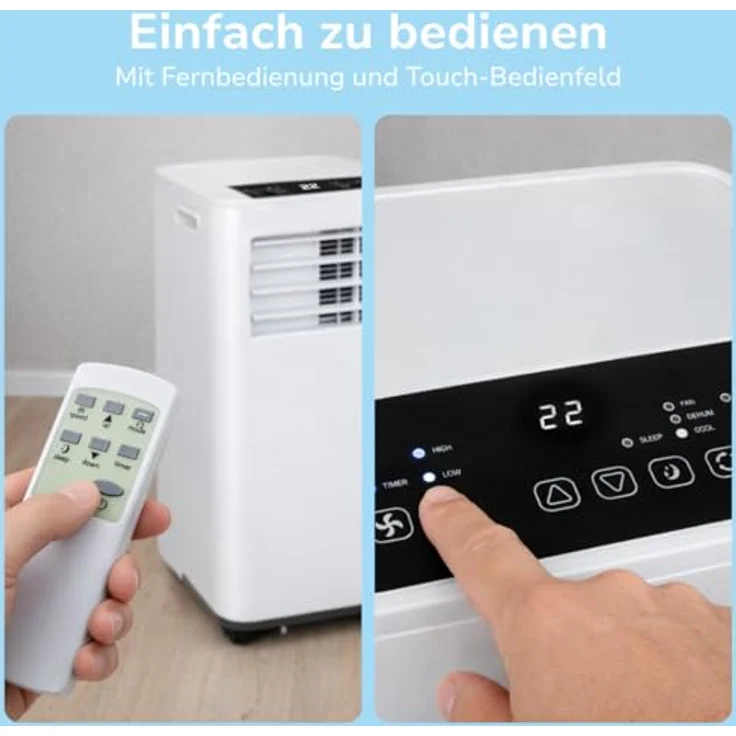 Lifetime Air 9000 BTU Mobile Klimaanlage, 3-in-1 Klimagerät mit ...