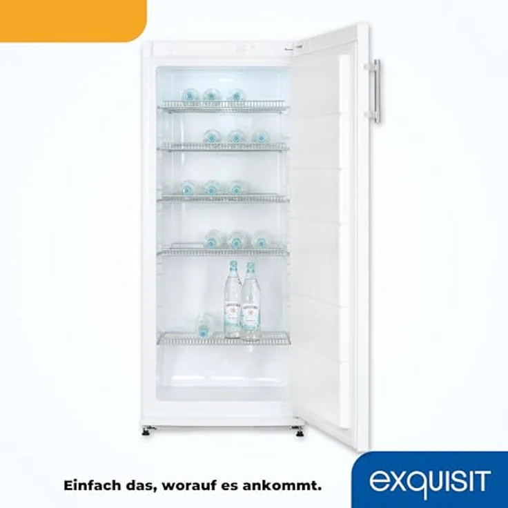 exquisit Getränkekühlschrank GKS29-V-H-280E weiss, 145,5 cm hoch, 60 cm ...