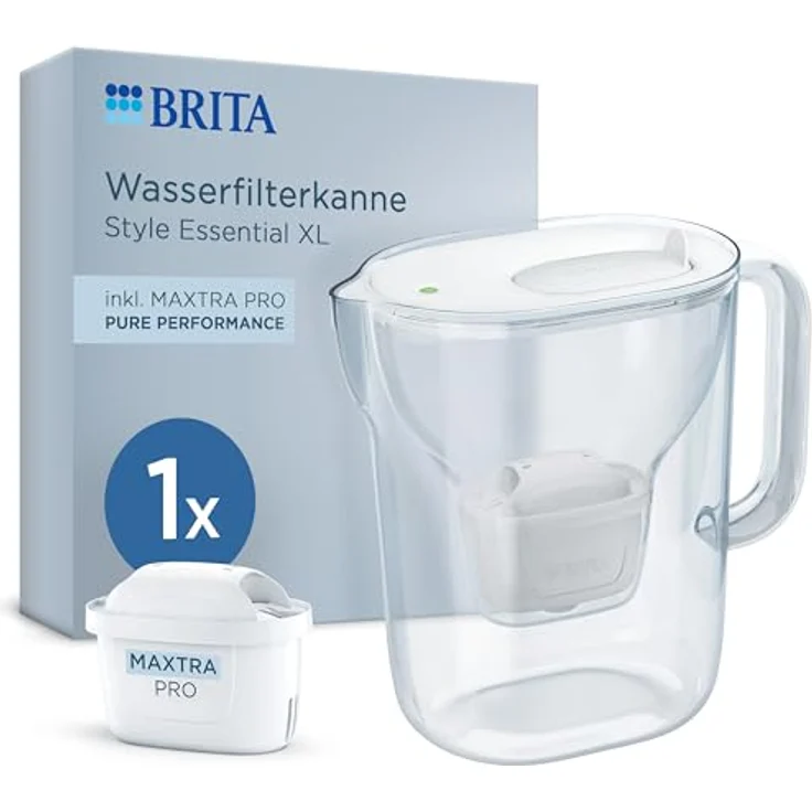 BRITA Wasserfilter Kanne Style Essential XL, 3,6L, weiß, inkl. 1x ...