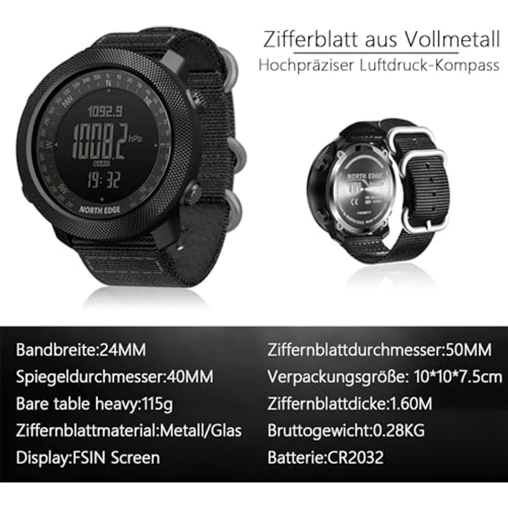 DIDITIME Apache Herren Sportuhr, digitale Armbanduhr mit EL Backlight ...