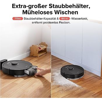 roborock Q5 Pro Saugroboter mit DuoRoller-Bürste, 5500Pa Saugkraft ...