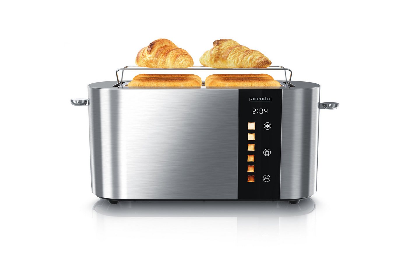 Arendo Toaster Edelstahl LEVEL TOUCH, Langschlitz, Touch Display ...