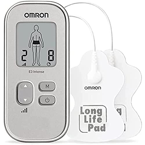 Omron TENS-Gerät E3 Intense HV-F021-ESL, tragbares Schmerztherapiegerät mit intensiven Massage ...