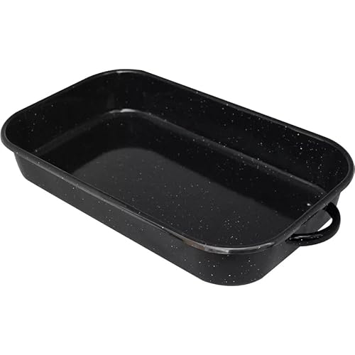 ELO 98832 Auflaufform, emailliert, 32 cm, schwarz mit weiß ...