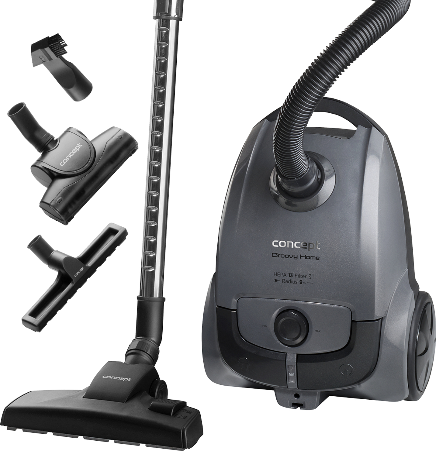 Concept VP8338, Zylinder-Vakuum mit 700 W, Trocken, Staubbeutel, 3,5 l ...