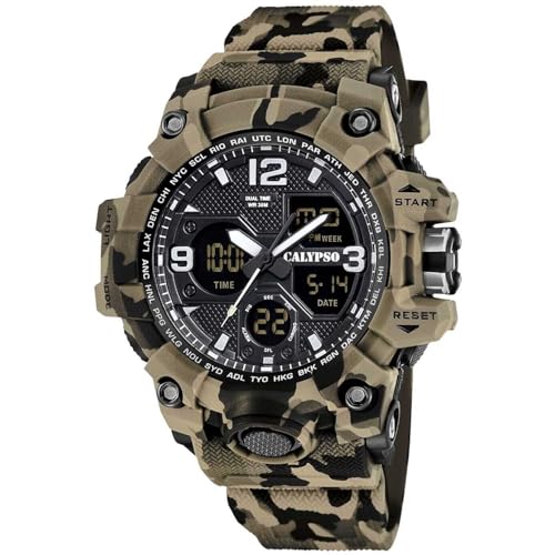 Calypso Sport Watch K5855/1, Analog-Digital Armbanduhr im braun ...