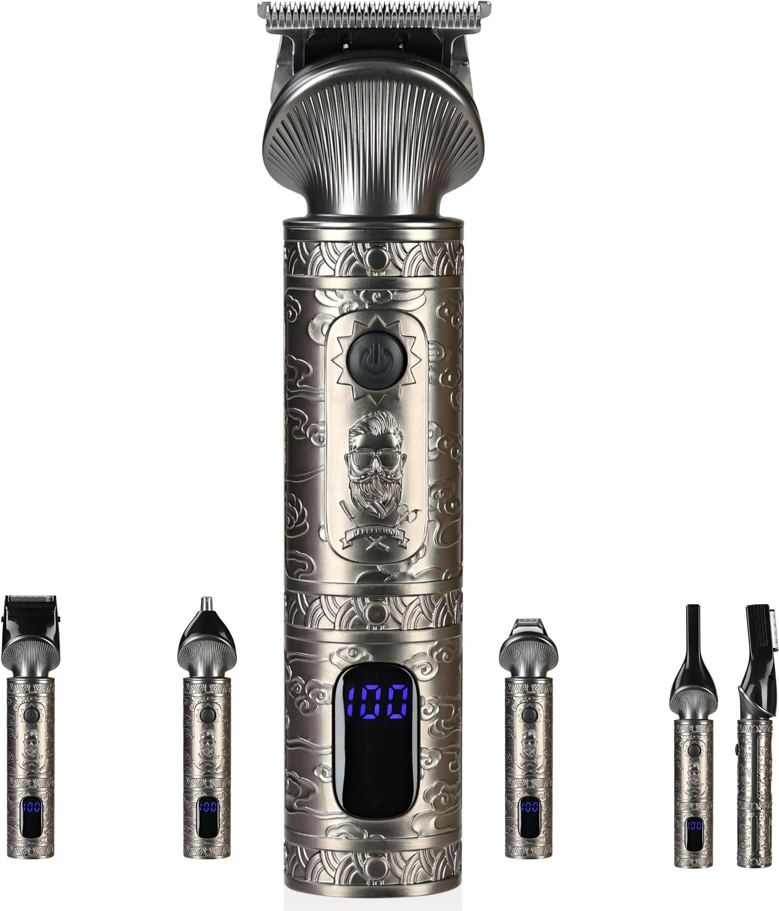 Zilan 16-in-1 Barttrimmer Set, rostfreie Edelstahlklingen, LED Display ...