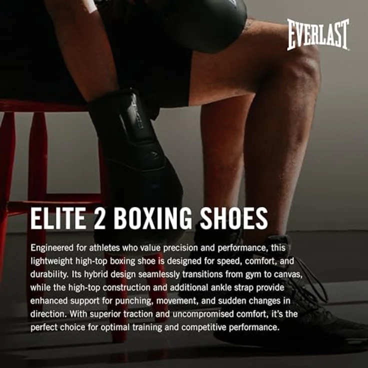 Everlast Elite 2 Boxing Shoes, Boxschuhe in Schwarz, EU 46 mit ...