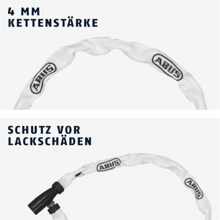 Abus Kettenschloss 1500 Web, Fahrradschloss (60 cm) in Grün, Pink, Rot ...